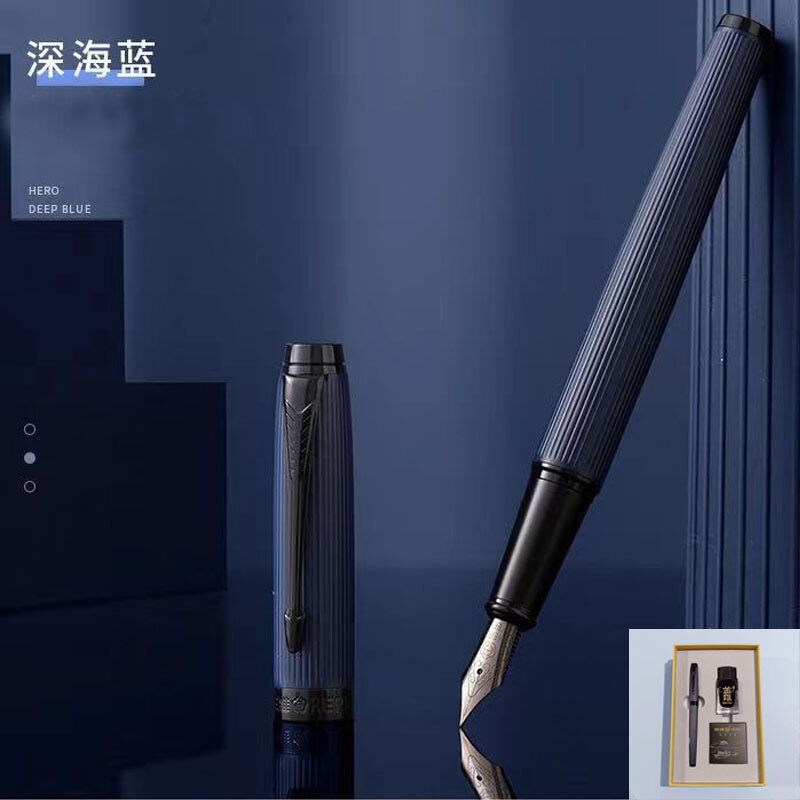 Перьевая ручка "Hero A219", 0,5мм, синий корпус