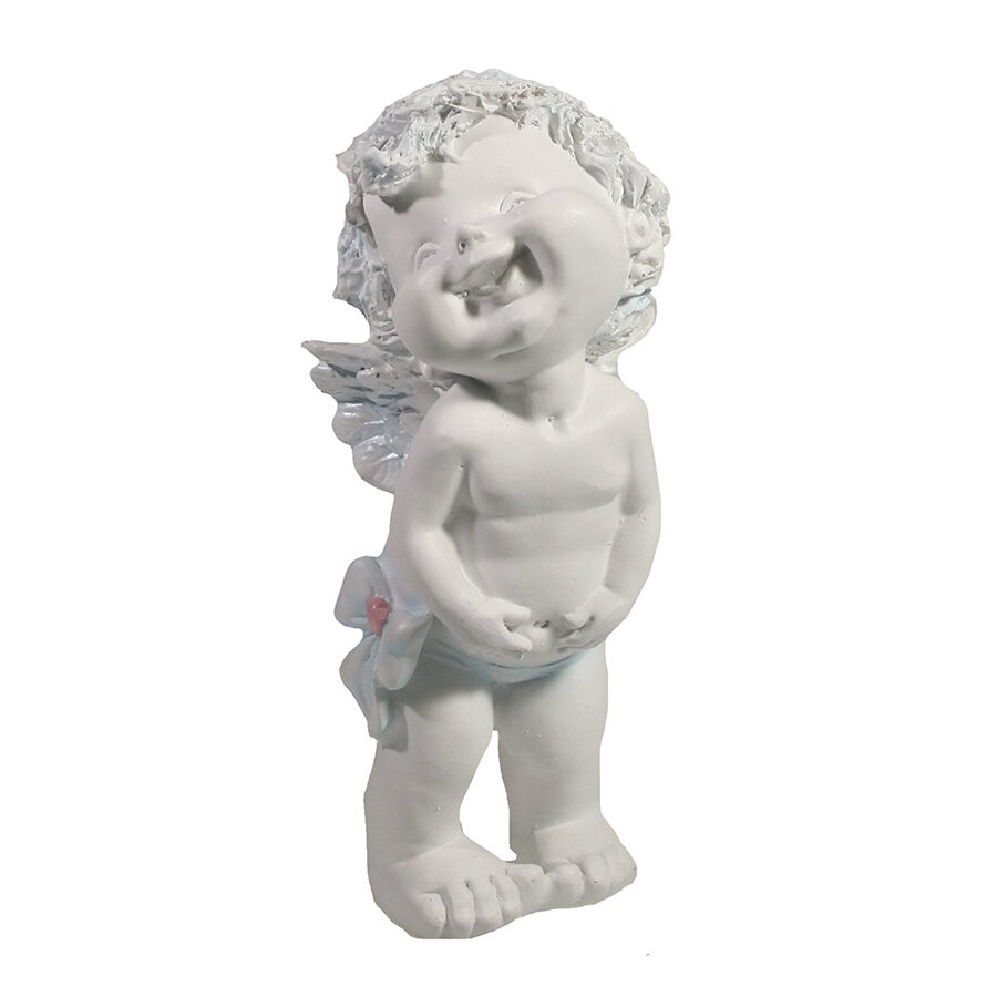 Фигурка Счастливый ангелочек, цв. белый, 7*8*18 см KSMR-713285/A078