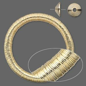 Шапочка для бусин (обниматель), 7х2мм, конус, базовый материал - сталь, позолоченный, 10 шт.