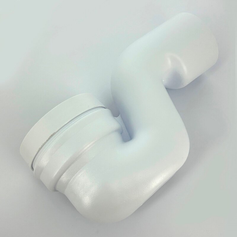 Труба McALPINE фановая L=150 мм с г/затвором, вход 97-107 мм, выход горизонтальный 110 мм