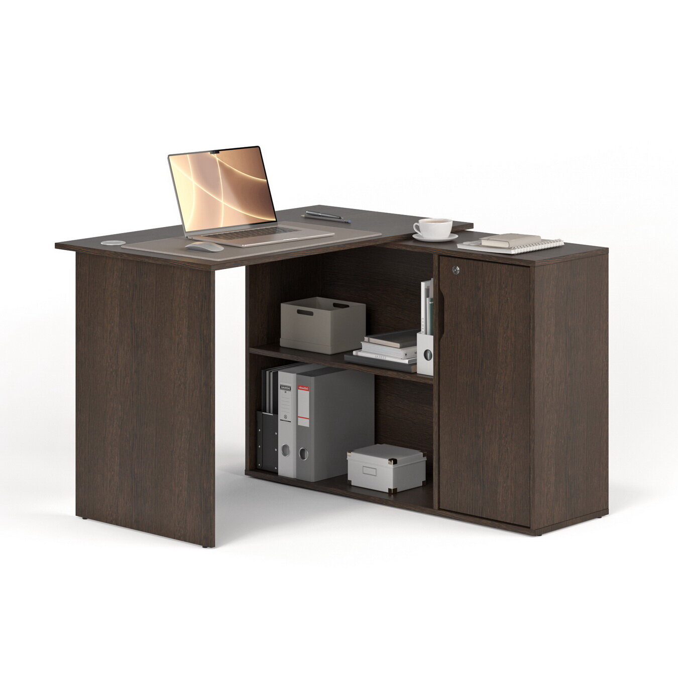 Стол письменный БАНГА-91 правый Венге