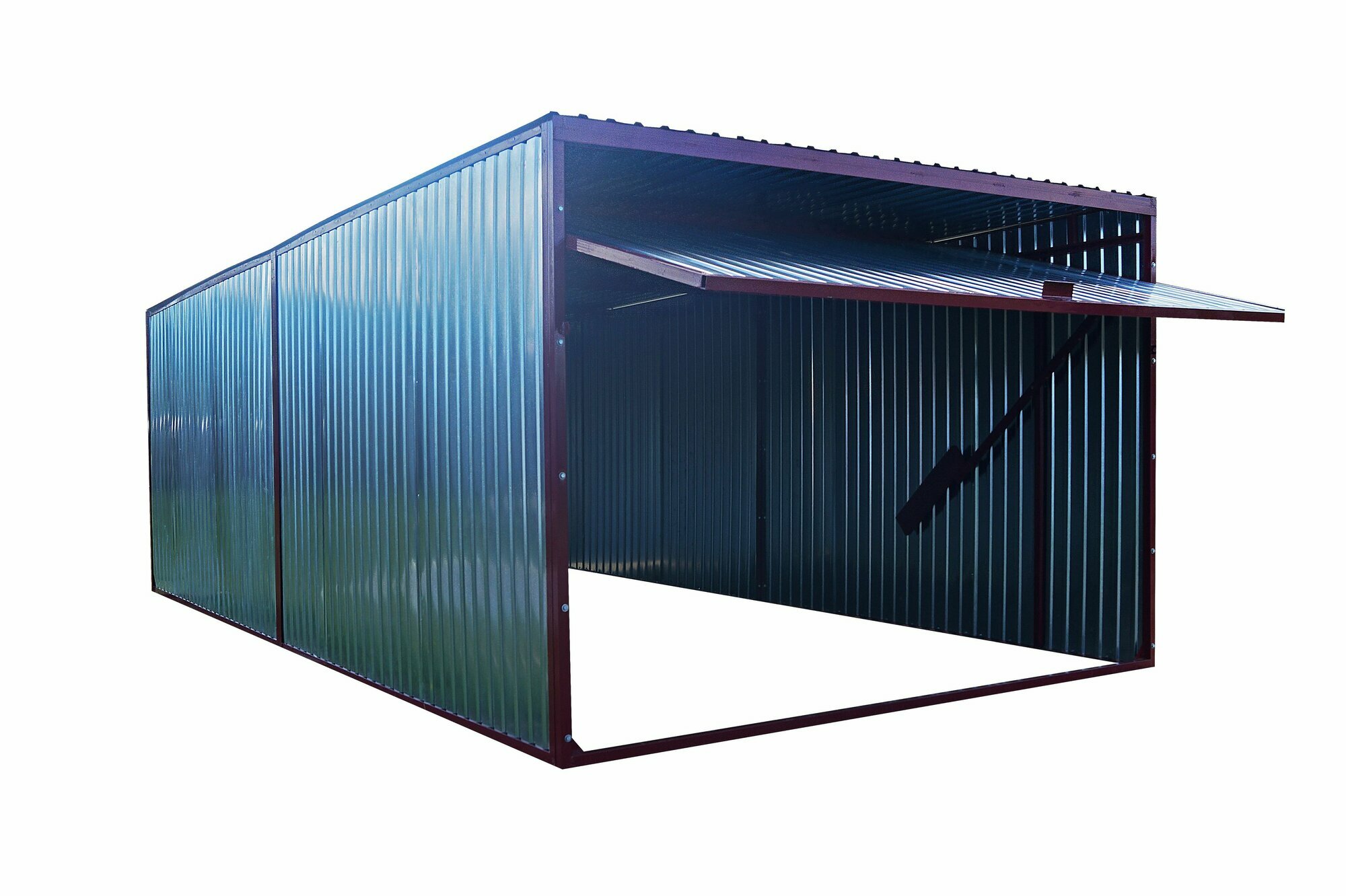 Гараж металлический разборный. Размер 6х3х2.1