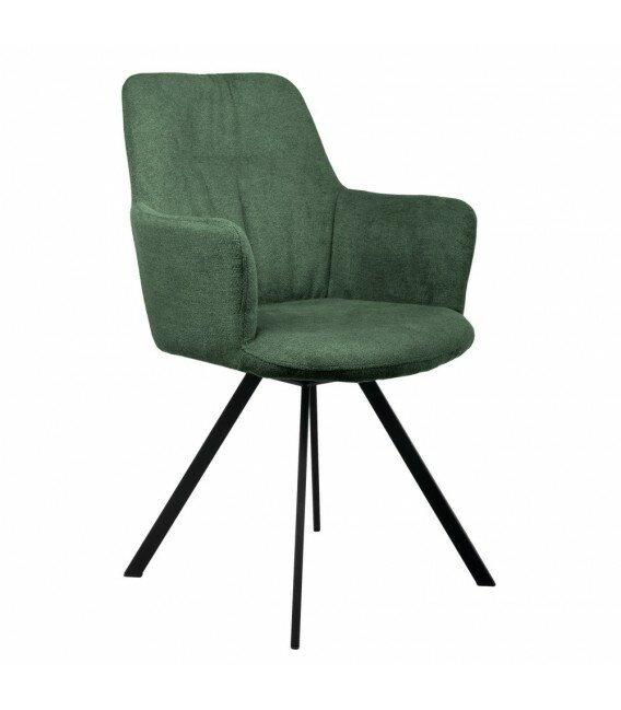 Стул Grant зеленый шенилл на поворотном механизме