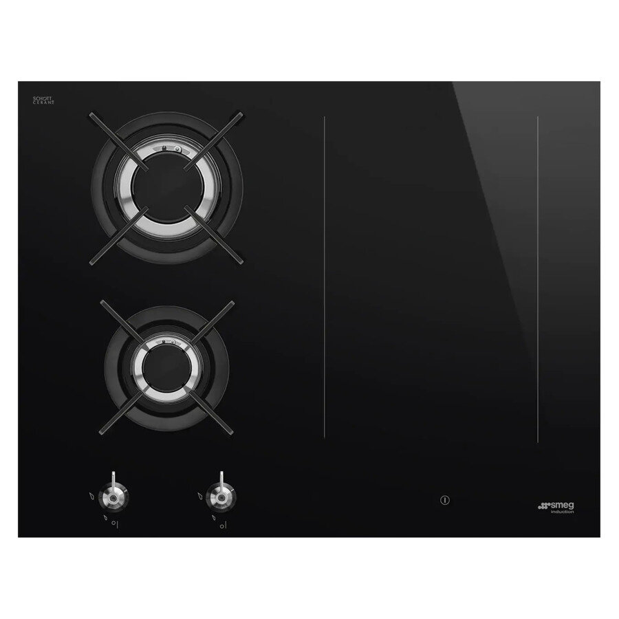 Варочная панель газ+индукция SMEG PM3643D Classica 65 см, прямой край, премиум качество