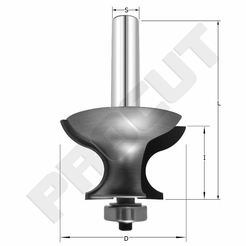 Фреза по древесине, фанере профильная для столешниц D=50.8x29.3x84.5 S=12 PROCUT