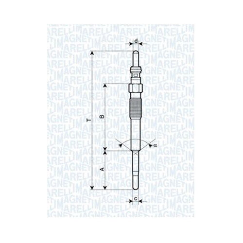 Свеча накаливания для автомобиля, MAGNETI MARELLI 062900080304 (1 шт.)