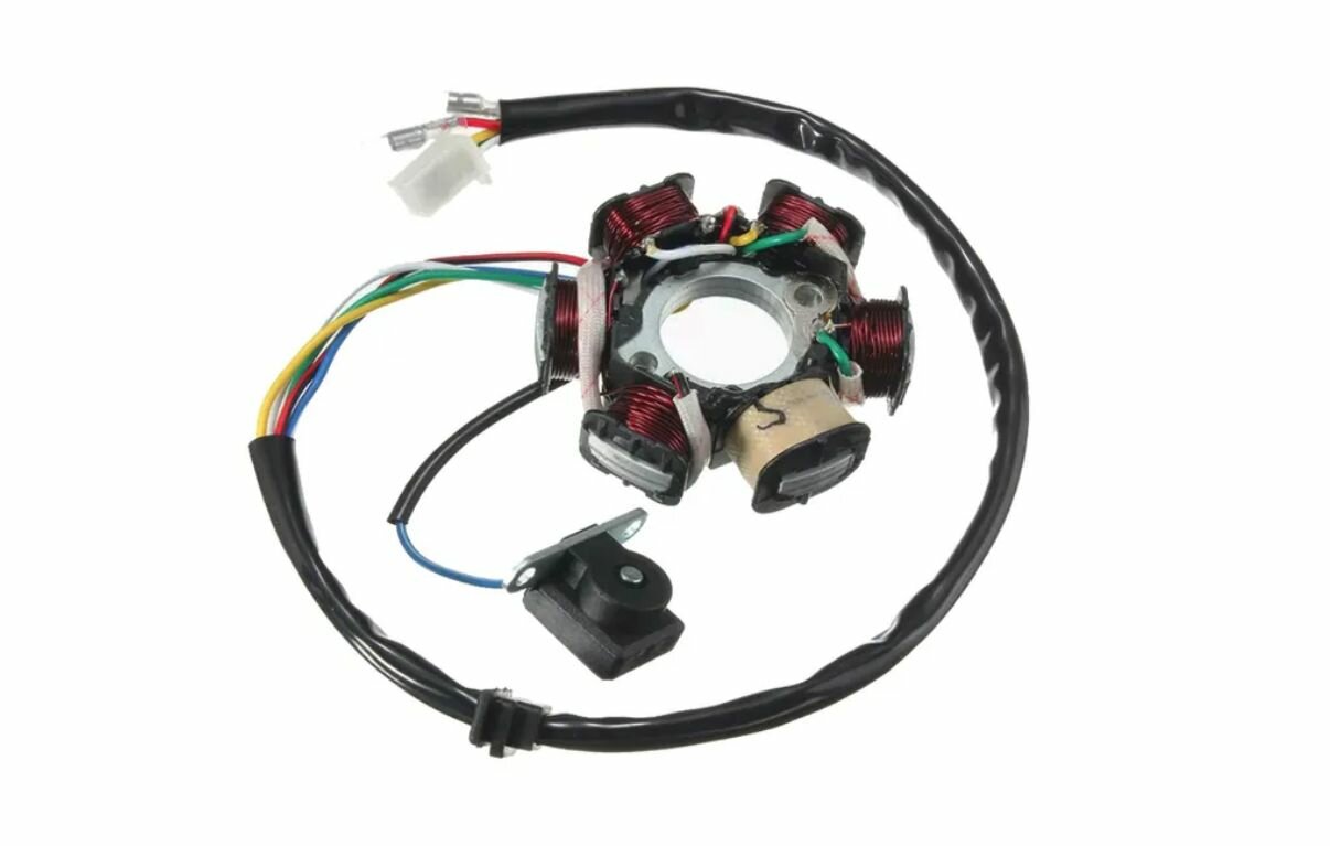 Зажигание без маховика, 6 катушек, для мопедов с электростартером Альфа, Дельта