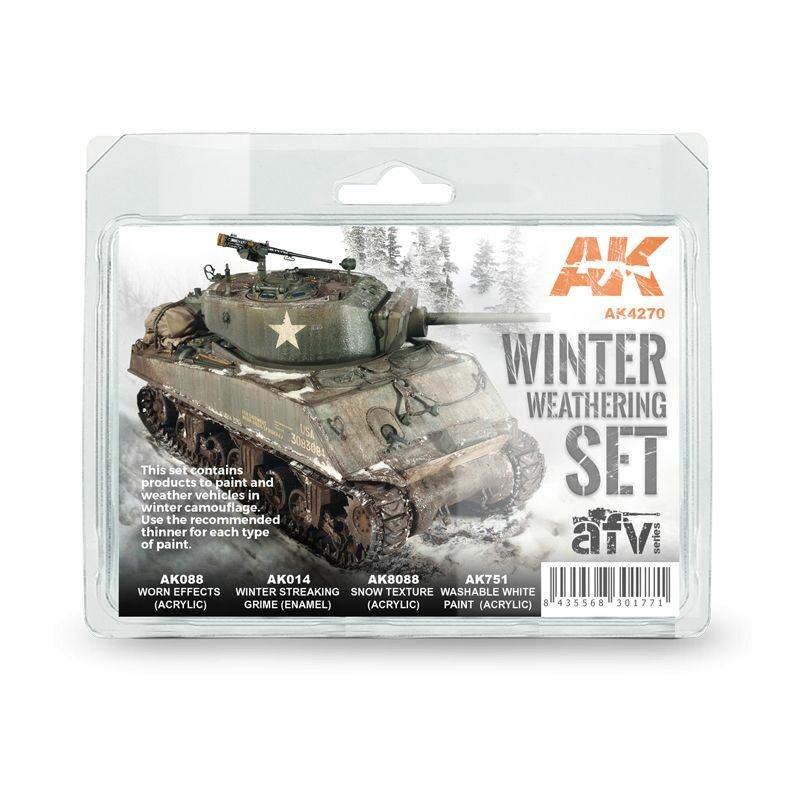 Набор красок AK Interactive Interactive Winter Weathering Set