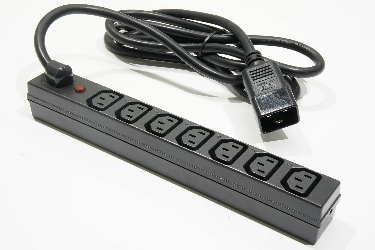 HP Блок распределения питания 1U 16A 230V 7xC13 (вход C20)411273-002 417585-001 HSTNR-PS03 Блок розеток