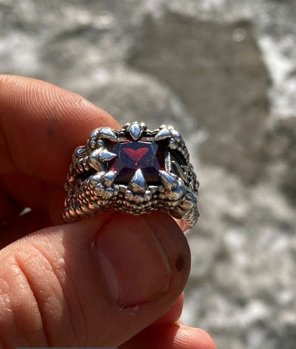 Перстень, серебро, 925 проба, чернение