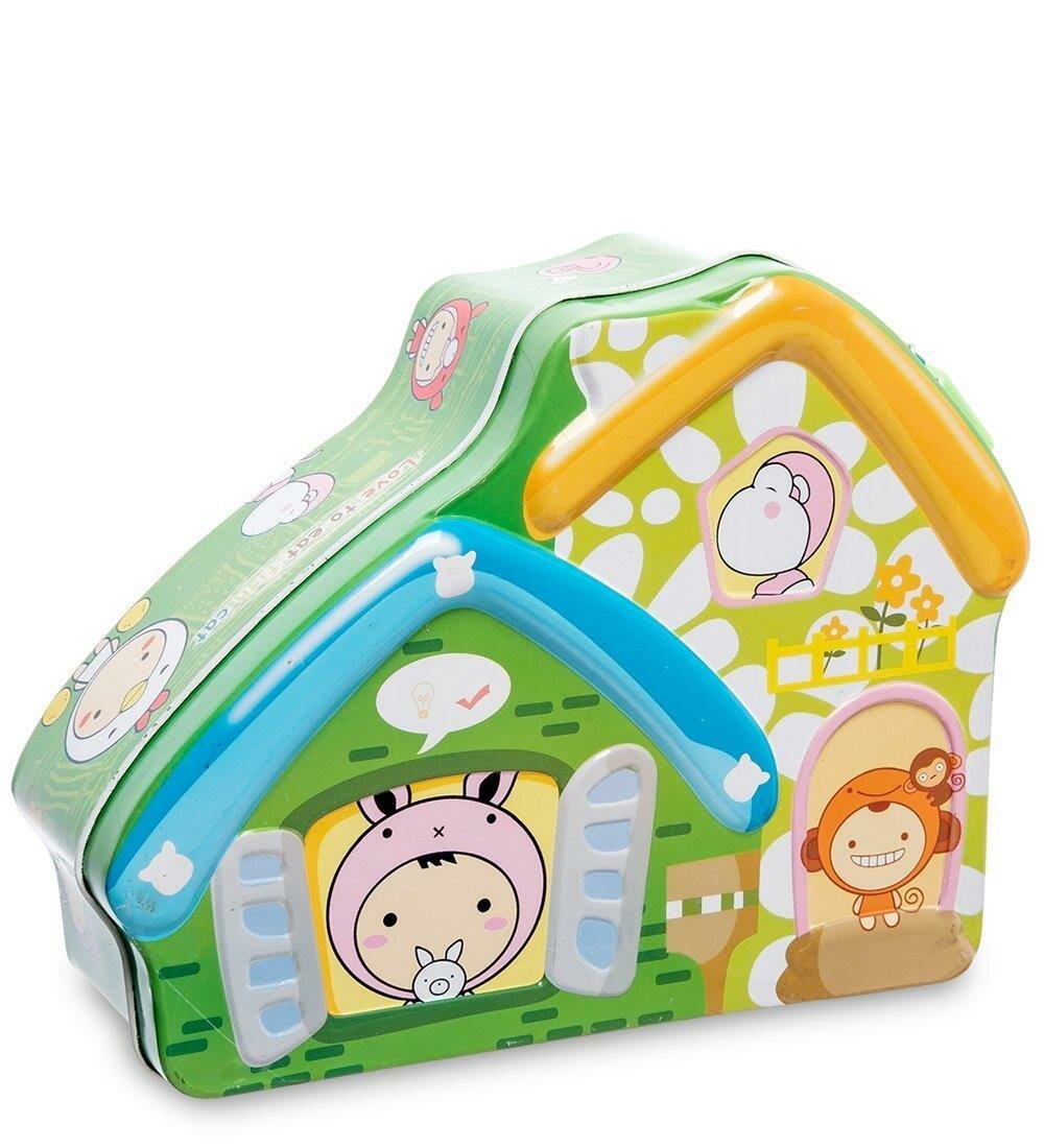 Металлическая копилка Домик для друзей A2145652 разностор, Металл