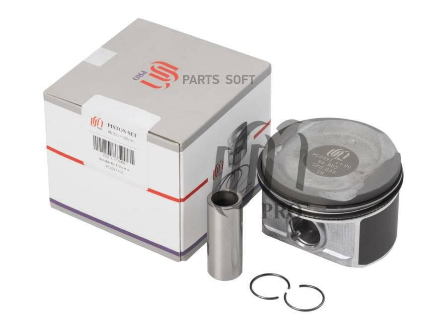 PC0997100 UMPRO Поршень 1.00 с кольцами Toyota RAV4 1AZ-FE d86.0+1.00 (13211-28061) UM