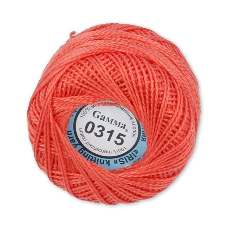 Пряжа "Gamma" Ирис 100% хлопок, цвет: 0315 (2 шт.)