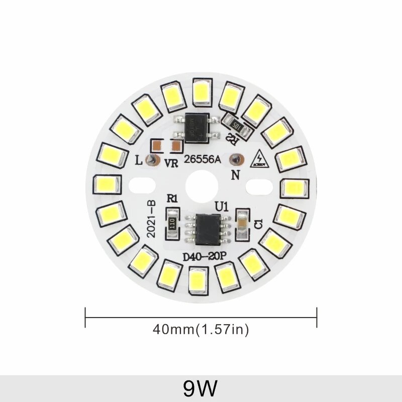 LED лампа Chip 2835 9W, испускаемый цвет: 9W
