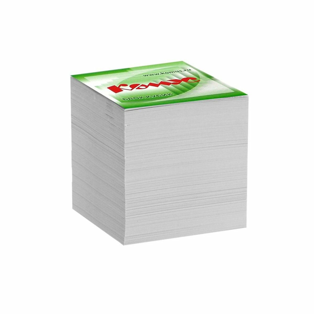 Блок-кубик для записей Комус, 90x90x90мм, белый, 100 г/кв. м (154937), 18шт.