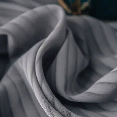 Серые тюлевые занавески NAPEARL с вертикальными полосками