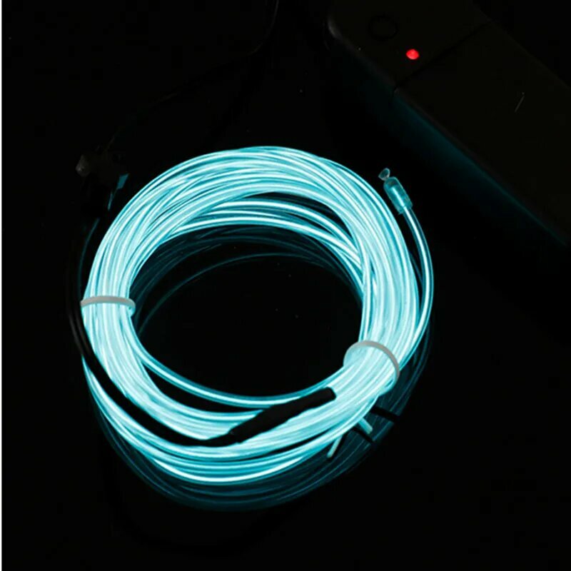 Гибкая неоновая LED лента RopeTube, голубой, 1М