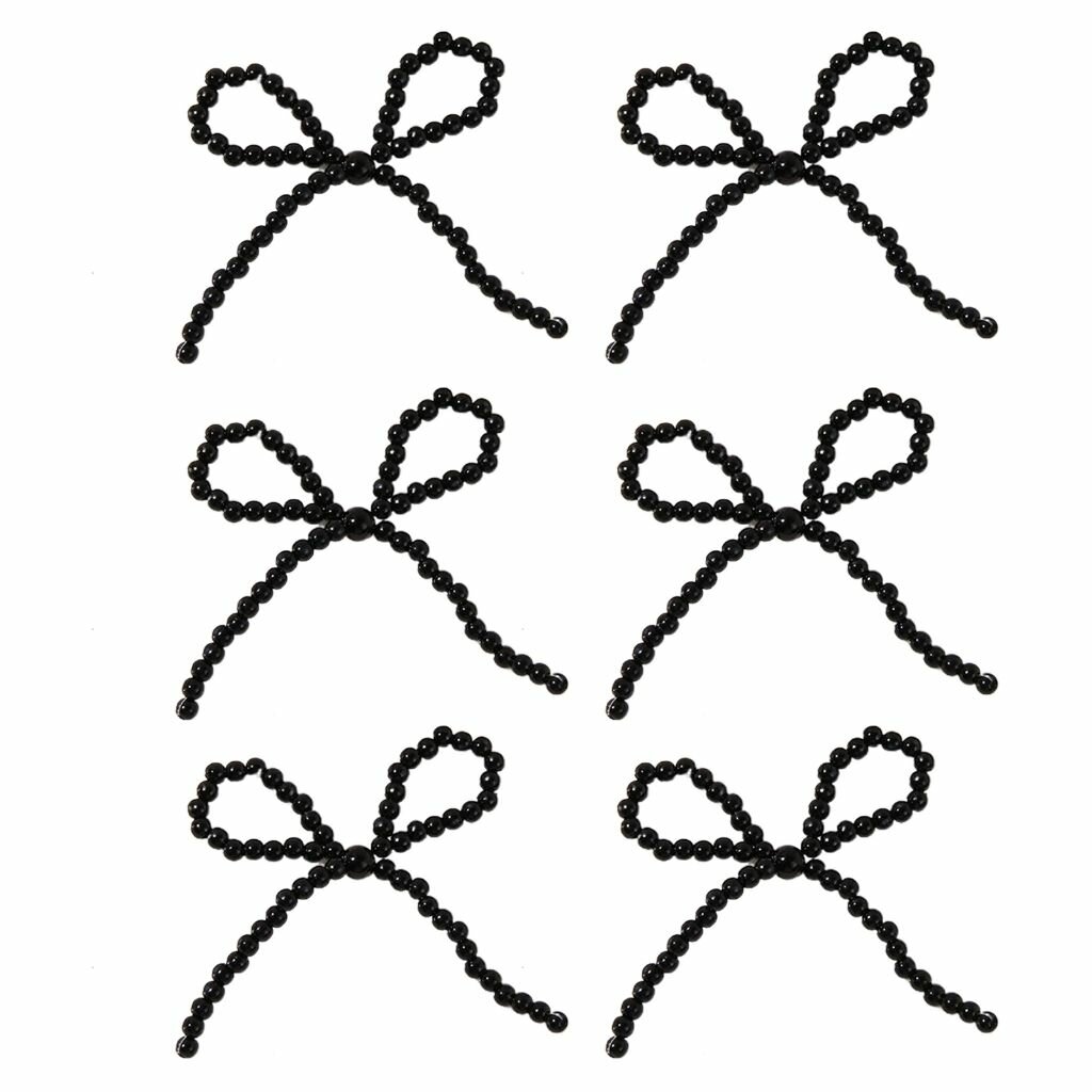 Вышитая бисером подвеска с бантом из акриловой текстуры для свадебных украшений