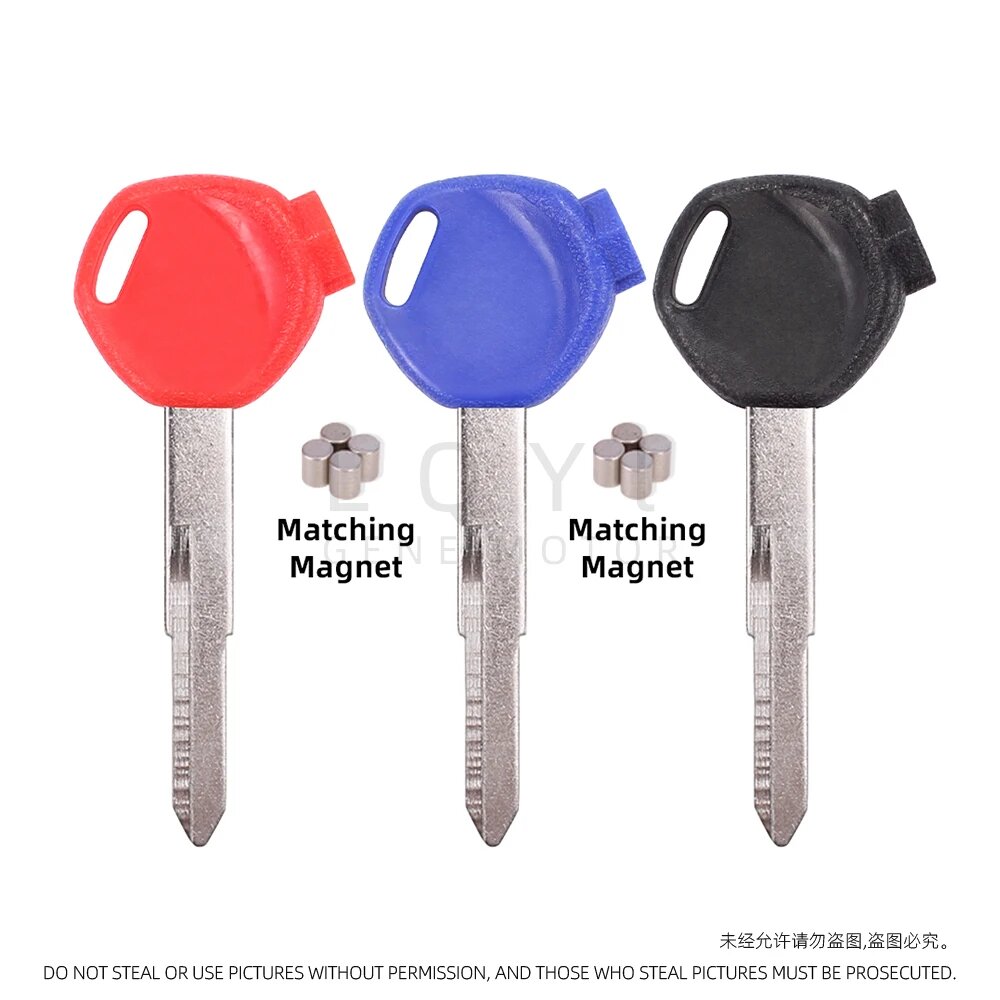 3 шт. пустой ключ для мотоцикла, замена необрезанных ключей для скутера HONDA, магнитные противоугонные ключи для замка Zoomer DIO 56 Z4 Z125 SCR100 WH110 3Pcs 3Colour Right