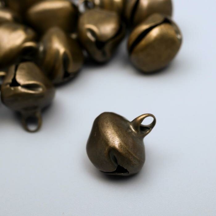 Набор бубенчиков Арт Узор "Под бронзу", металл, D 1,4 см, 30 шт