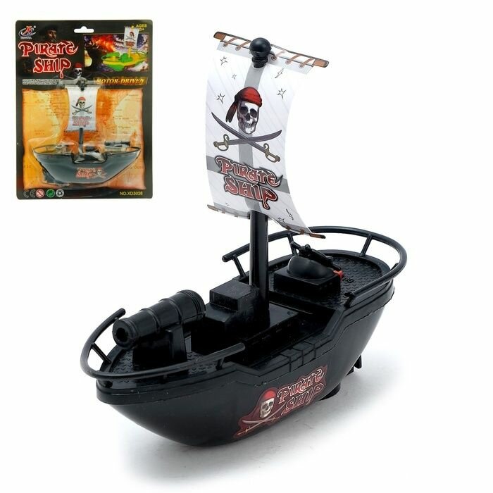Детский корабль КНР "Пиратская лодка", работает от батареек ZY461030