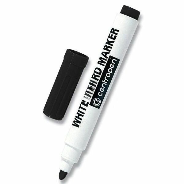 Маркер для доски Centropen 2,5 мм White Board черный, пулевидный (8559/01-12)