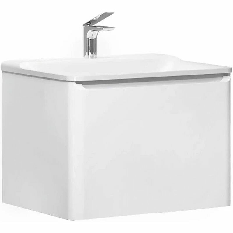 Тумба под раковину Raval Welto, подвесная, белая, МДФ, влагостойкая, 2 ящика