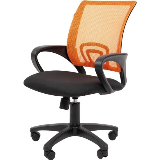 Кресло офисное Easy Chair VT_EChair-304 TC Net ткань черн/сетка оранж, пластик