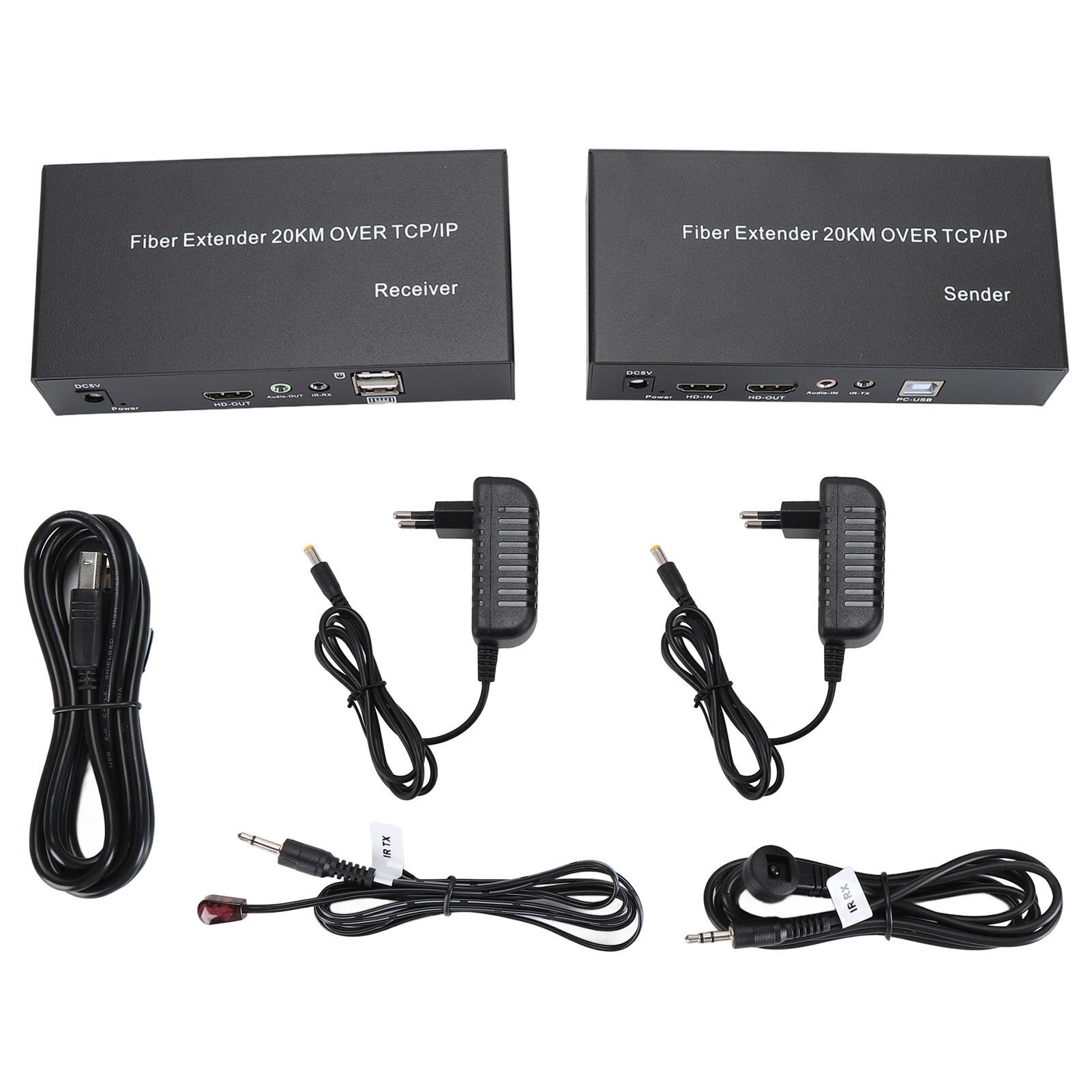 1080P 60 Гц KVM оптоволоконный удлинитель HD в оптоволоконный преобразователь по оптоволокну одномодовый до 20 км поддержка USB мышь клавиатура вилка ЕС