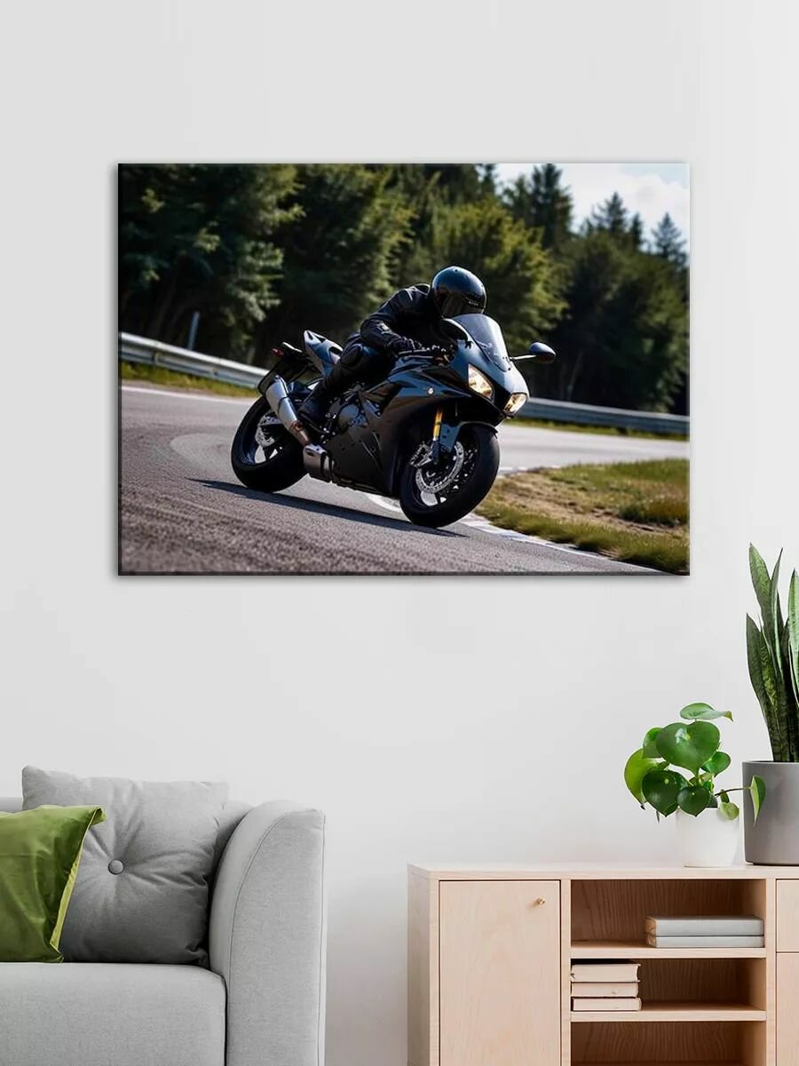 Картина на стену "Мотоциклы", 70x50 см