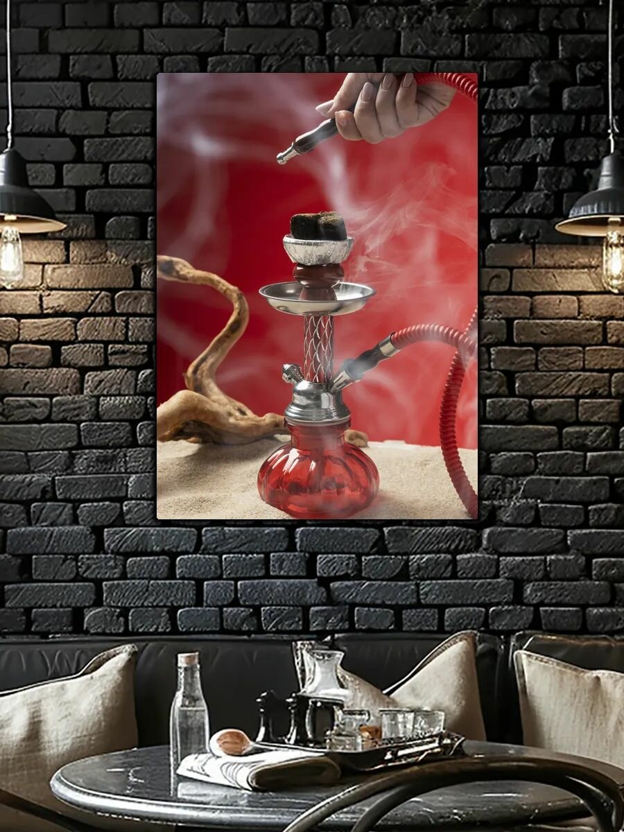 Картина на стену "Кальян бар", 50х70 см