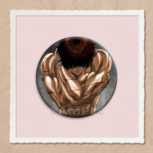 44/50/58 мм булавки Grappler Baki Son of Ogre Hanma Baki аниме брошь значок сумка декор одежды аксессуары ювелирные изделия фанаты собирать подарки
