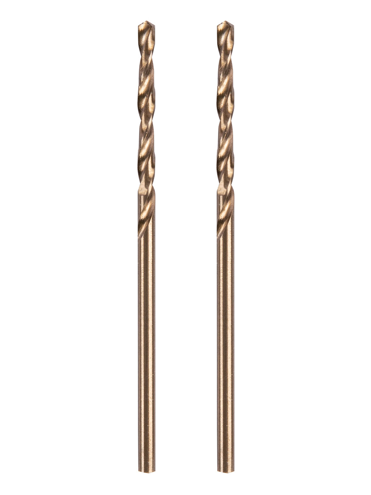 Сверло по металлу Denzel 2 мм, 2 шт, цил. хвостовик, HSS Co-8%, шлифованный профиль и подточка поперечной кромки, 71403
