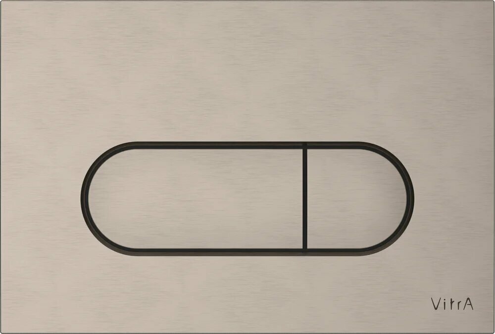 Кнопка смыва для унитаза VitrA Root Round 740-2295 никель, матовая, кнопка для инсталляции, двойной смыв