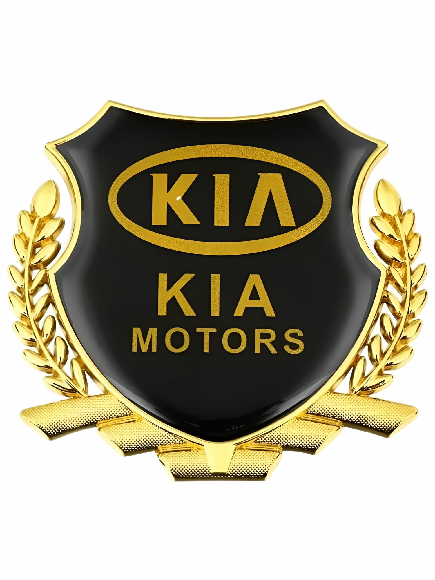 Эмблема значок для автомобиля KIA металлик (пластик)