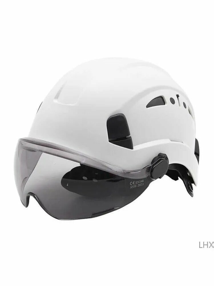 Строительная каска (защитный шлем) с регулируемыми солнцезащитными очками SAFEBUILDER