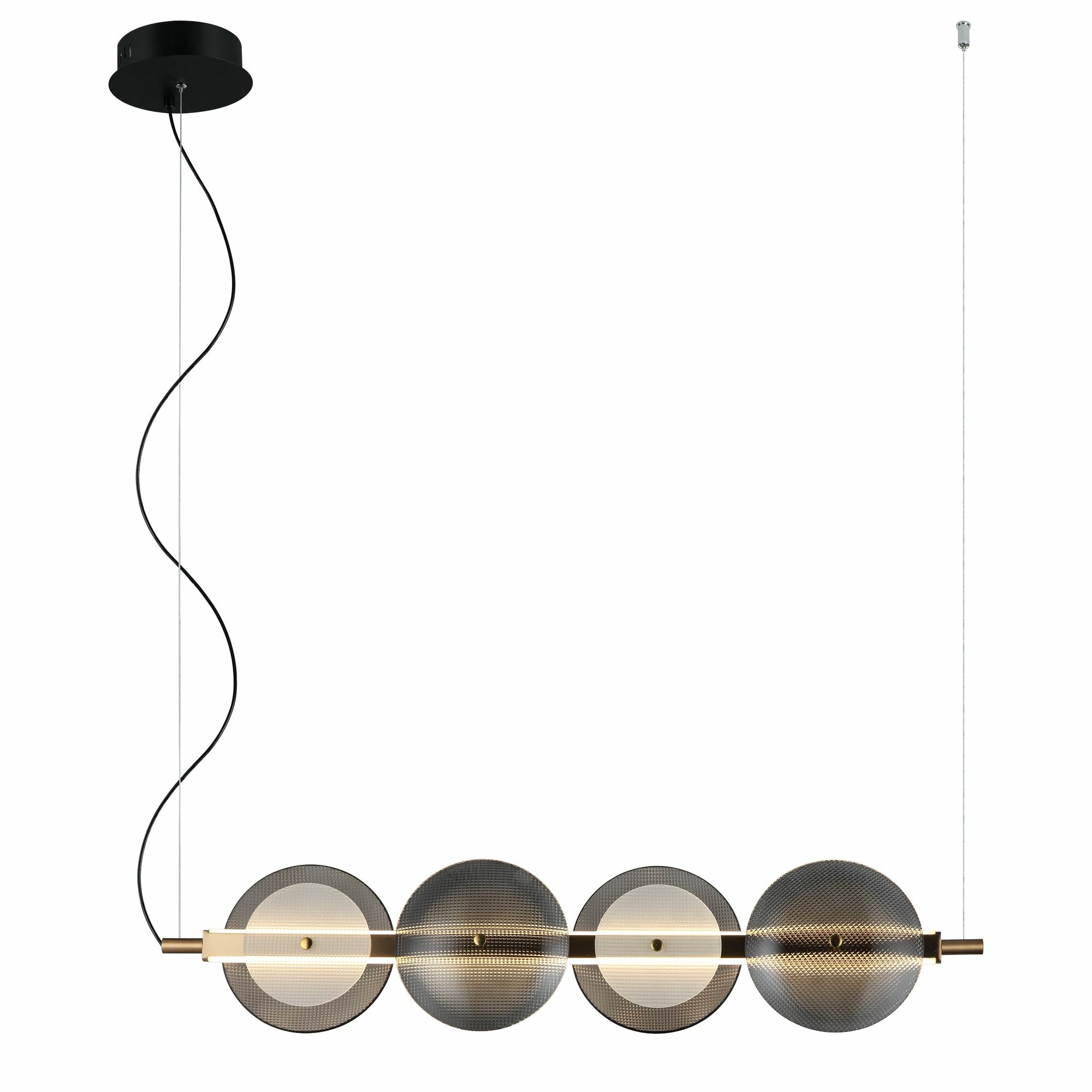 Подвесной светильник Velante Modern Style W50xL705xH150/1130 мм LED цвет черный, бронза, арт. 220-043-04