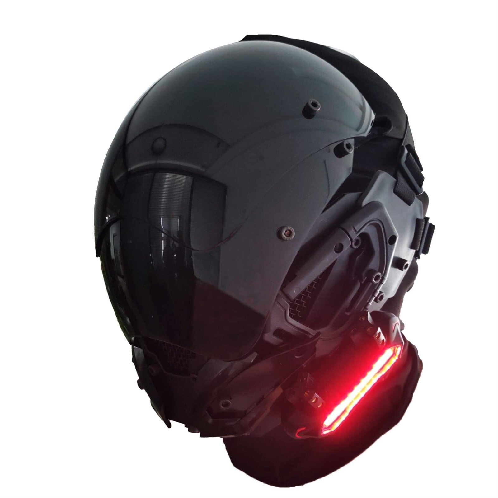 Светодиодная панк-маска с 5 режимами подсветки, USB зарядка, для косплея и Хэллоуина