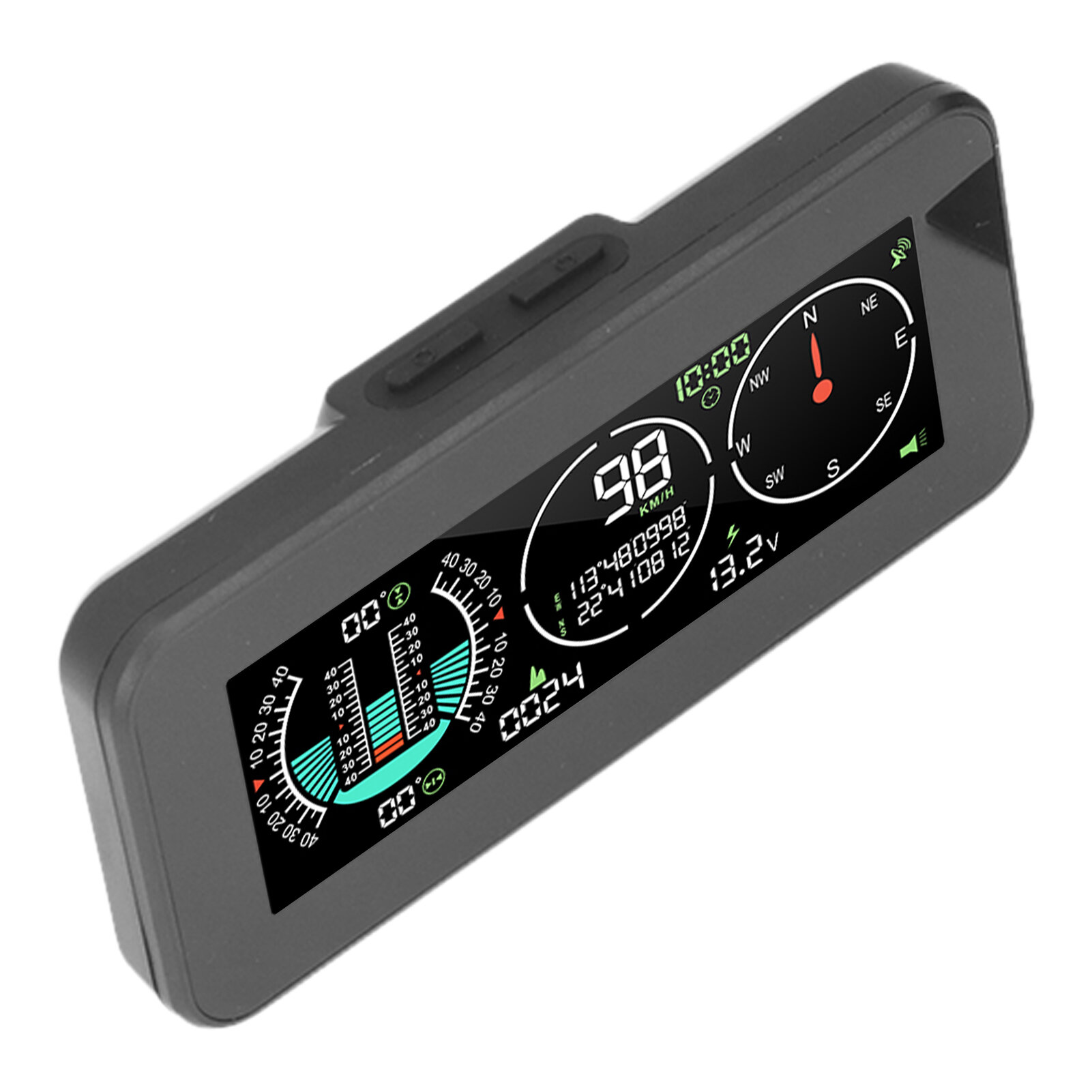 Умный HUD дисплей с функцией свободного вращения, двухцветный LCD экран, устойчивый к нагреву, универсальный