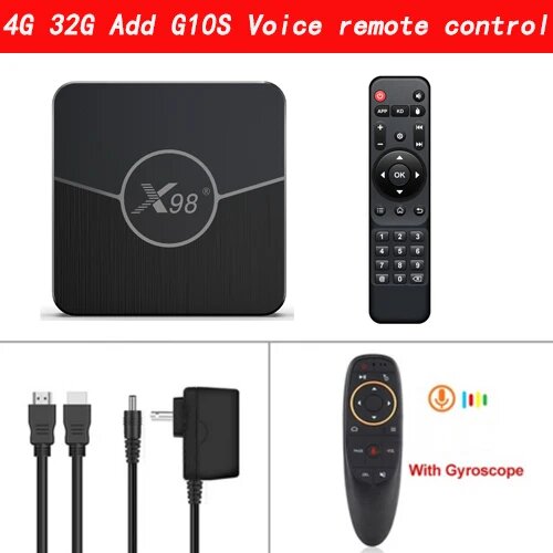 X96 Smart X98 Plus ТВ-приставка Android 11 4ГБ 32/64ГБ Европейская, 4G 32G Voice remote