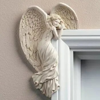 Орнамент дверной коробки АнгелСтатуэтки для украшения интерьерасмола