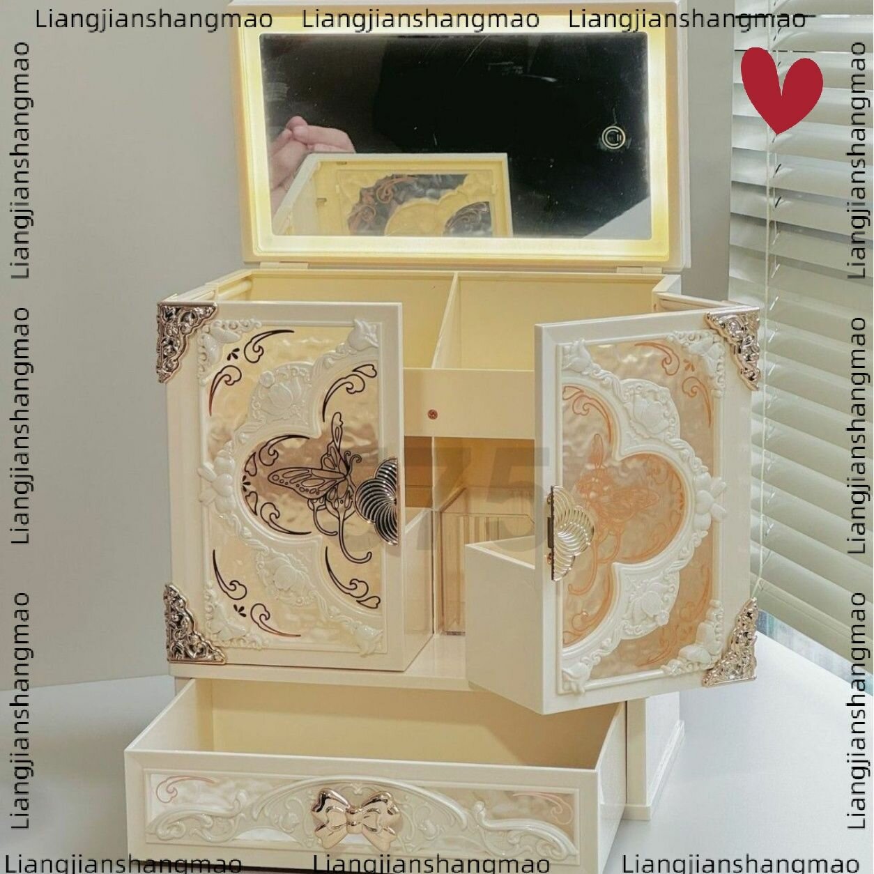 Подарочная коробка пустая Flower Knows All in - для косметики, хранения, подарка (28x18x31 см) Красивая дизайнерская брендовая коробочка