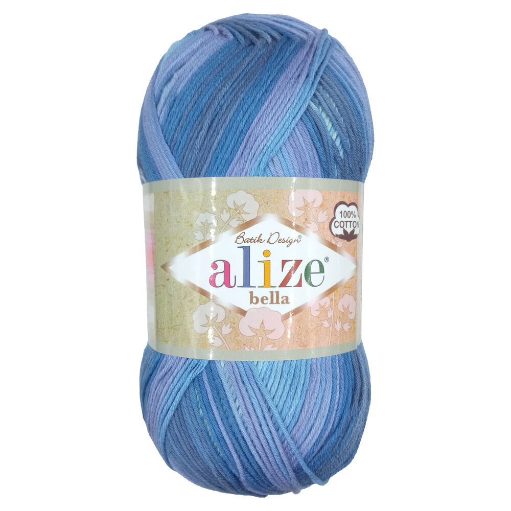 Пряжа для вязания Alize Bella batik 3299 синий 100 гр/360 м 100% хлопок