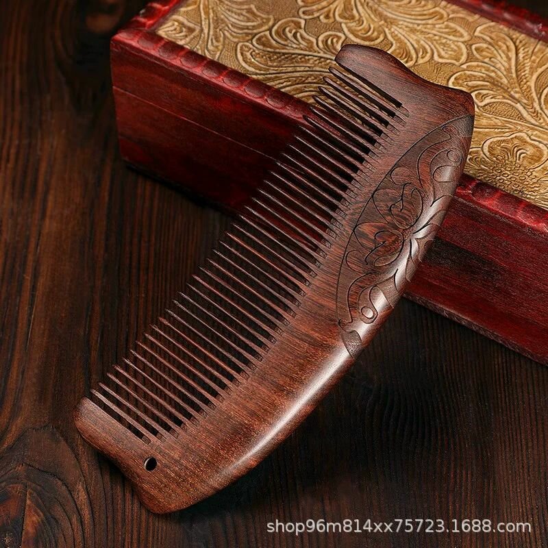 Расческа для укладки волос маленькая массажная / Гребень для волос из сандалового дерева