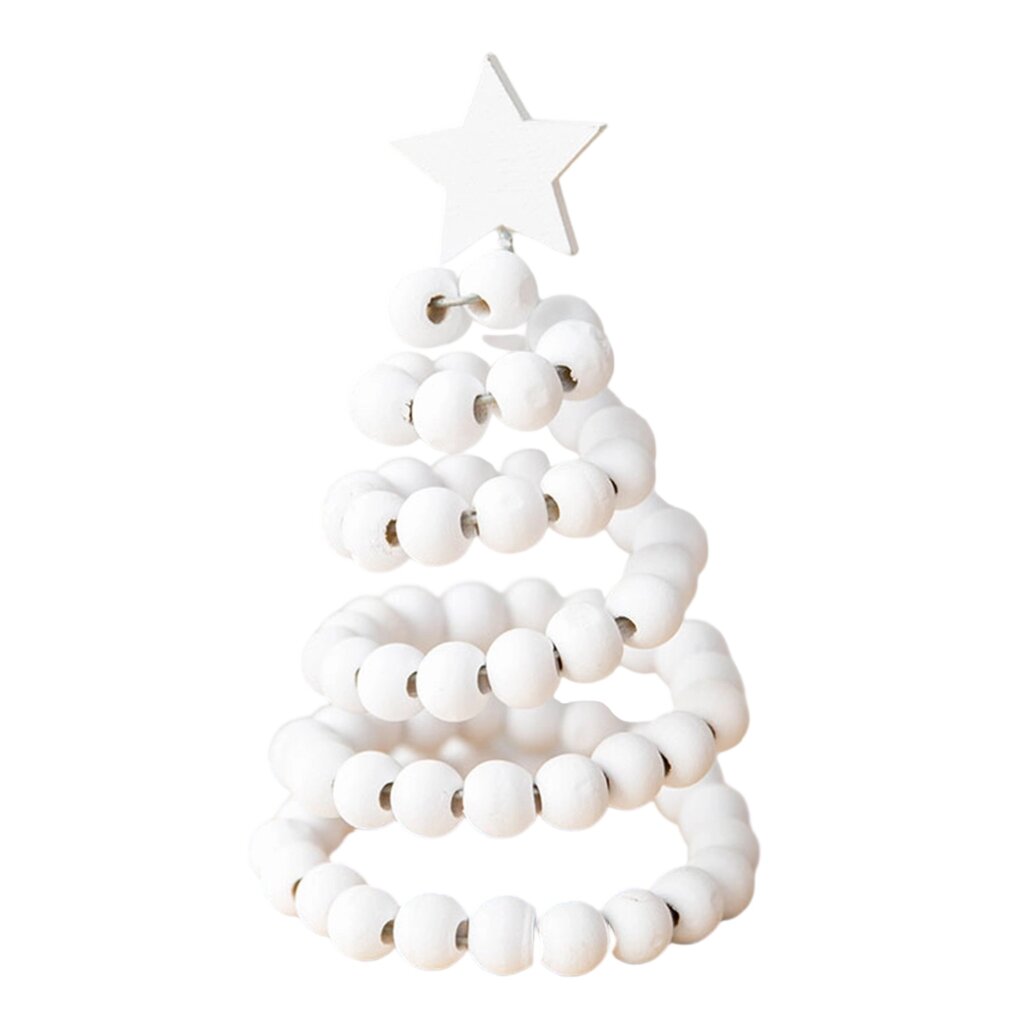 Деревянное вышитое бисером украшение Рождественской елки Праздничное украшение для каминного обеденного стола