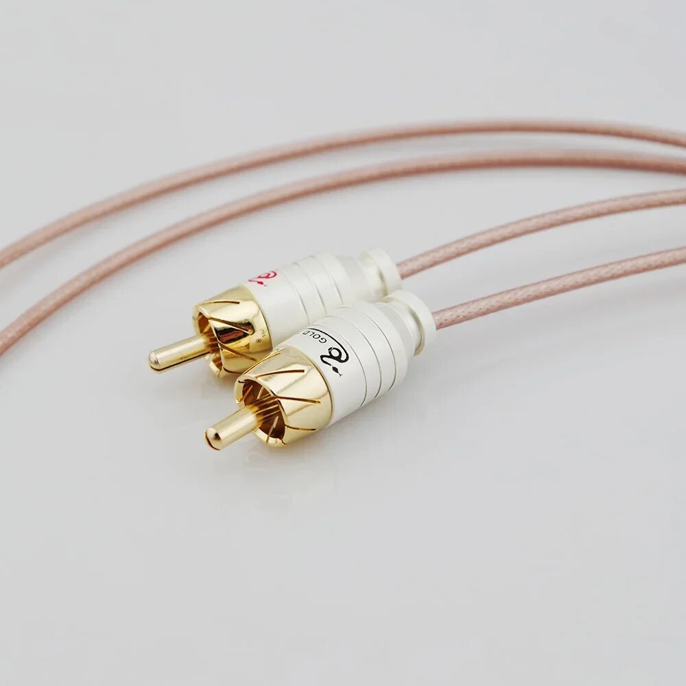 RCA кабель Audiocrast 0.5m посеребренный 2RCA-2RCA