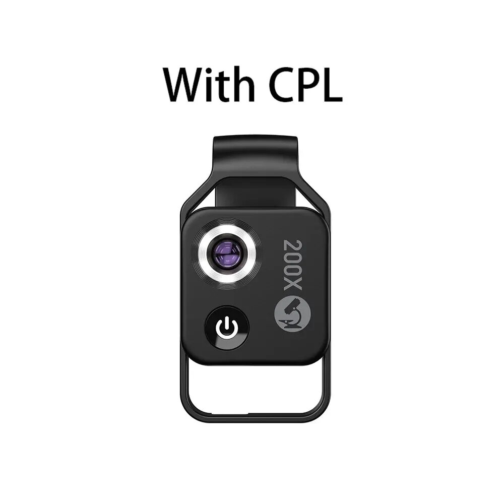 Карманный Микроскоп APEXEL 200X С CPL-фильтром И LED-подсветкой, Мини-макрообъектив Для iPhone 15, 13, 14