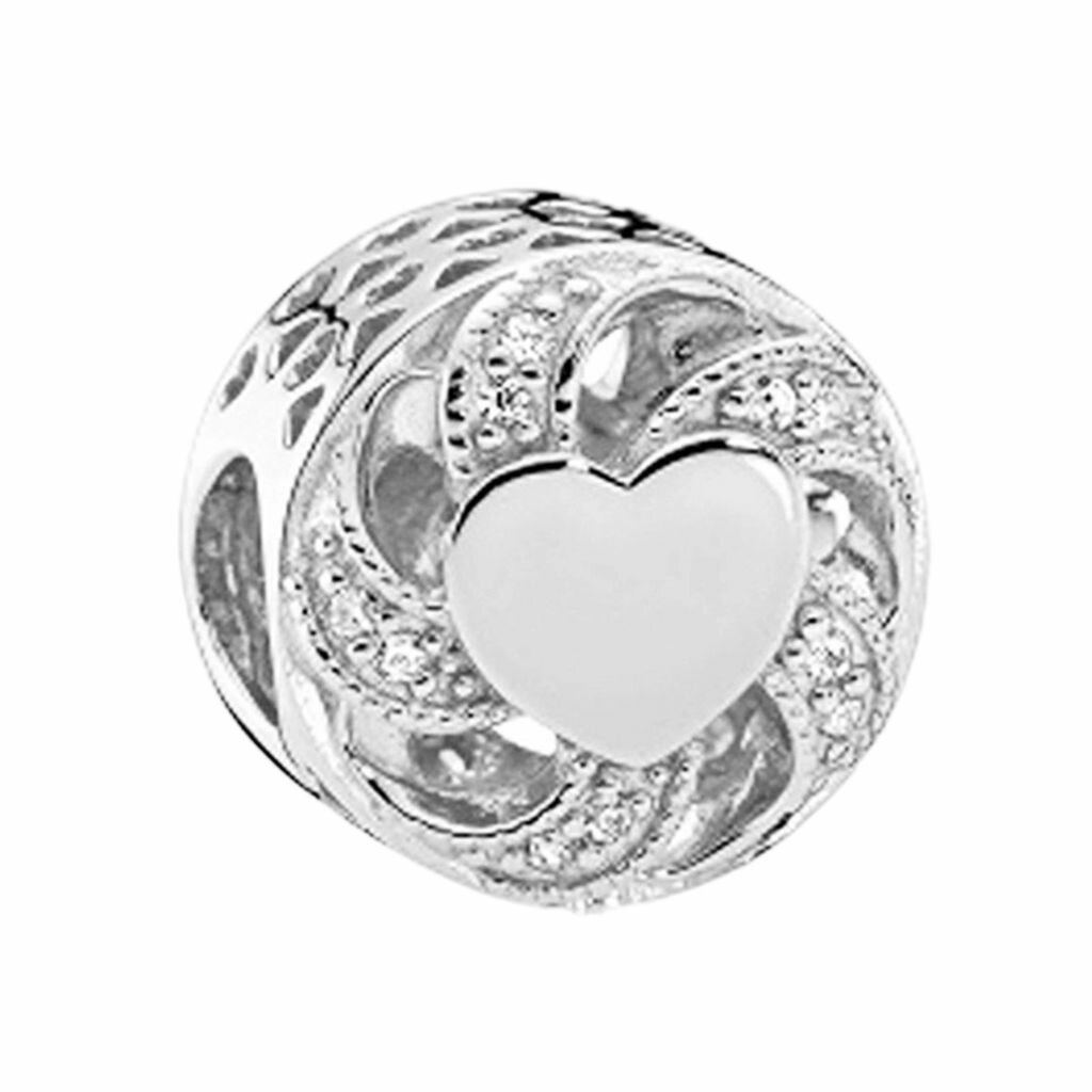 Аксессуары для браслетов из серебряного бисера с бриллиантами-43