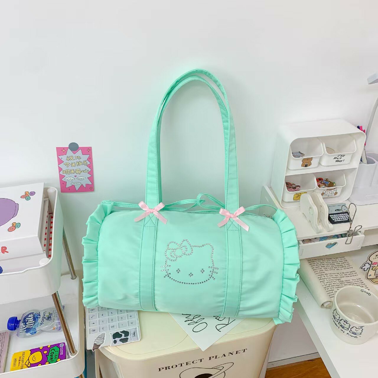 Холщовая сумка Hello Kitty Sanrio Y2K, стиль A, женская сумка через плечо/сумка