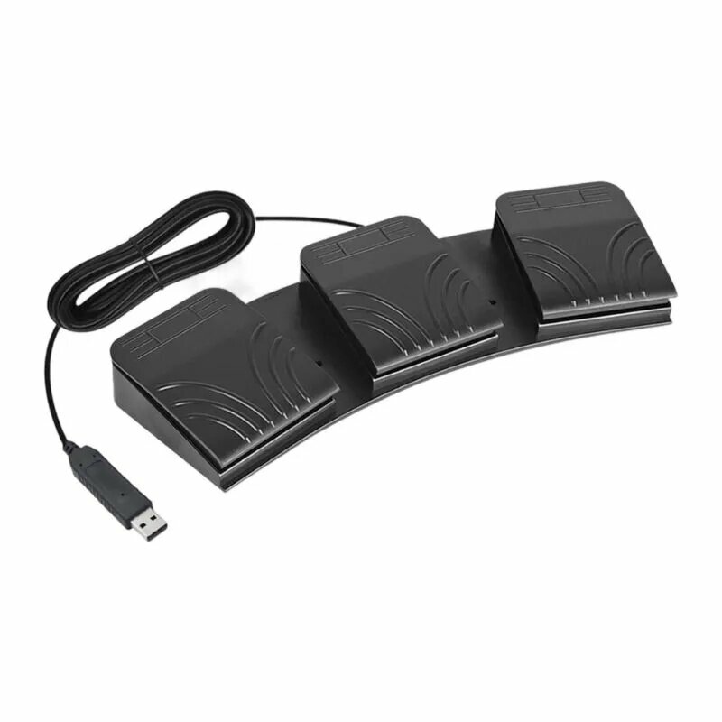 Программируемая USB тройная педаль с 3 кнопками для управления клавиатурой и мышью в играх и офисе, - Механический выключатель